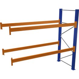 Schulte Palettenregal, blau/orange, HxBxT 2500 x 2700 x 1100 mm, Fachlast 2463 kg, Anbauregal