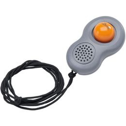 Hunter Clicker mit Umh&auml;ngeband und Fingerschlaufe grau/orange / one-size