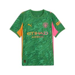 Trainingsshirt Puma "Manchester City 25/26 Torwarttrikot Herren", Herren, Gr. S, archive gr&uuml;n heat fire orange, Obermaterial: 100% Polyester; Rippe: 100% Polyester, regular fit, Rundhals, Shirts