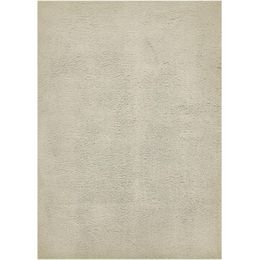 Teppich OTTO HOME "Santos", beige (creme), B:160cm H:27mm L:230cm, Polyester, Teppiche, Teppich, Uni-Farben, sehr weicher Flor, fu&szlig;warm