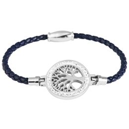 Adelia&acute;s Armband ADELIA&acute;S "Damen Armband &ndash; Lebensbaum aus Leder mit Strass Steinchen 18 cm", blau, Armb&auml;nder, Damen, 18cm, Leder, Armband, Ideal als Geschenk f&uuml;r besondere Anl&auml;sse