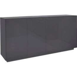 Sideboard Home Affaire "bloom", schwarz (anthrazit hochglanz), B:180cm H:86cm T:41,4cm, FSC-zertifizierter Holzwerkstoff, Sideboards, Sideboard, Breite ca. 180 cm