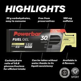 Power Bar Powerbar Fuel Gel 30 Lemon + Caffeine