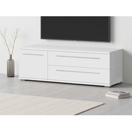 TV-Board OTTO HOME "Piano", wei&szlig; (wei&szlig; 70 hochglanz), B:135cm H:46,2cm T:45,2cm, Spanplatte, Sideboards, TV-Board, UV lackiert, mit Soft-Close-Funktion