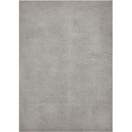Teppich OTTO HOME "Santos", grau, B:160cm H:27mm L:230cm, Polyester, Teppiche, Teppich, Uni-Farben, sehr weicher Flor, fu&szlig;warm