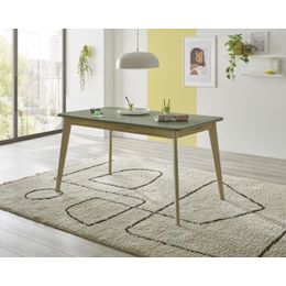 Esstisch Home Affaire "MAVAS", gr&uuml;n (evoke eiche dekor, salbei, salbei), B:140cm H:75cm T:80cm, Tische, Esstisch, in moderner Trendfarbe, Breite 140 - 180 cm (mit Einlegeplatte)