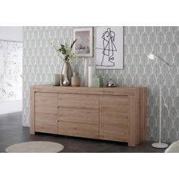 Sideboard Home Affaire "Firenze", braun (eichefarben cadiz), Sideboards, Sideboard, Breite 184 cm