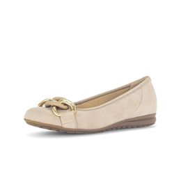 Ballerina Gabor "Sportliche Ballerina", Damen, Gr. 42,5, beige, Schuhe Ballerina