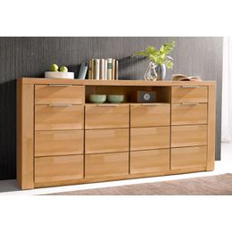 Sideboard OTTO HOME "Zara", beige (kernbuche teilmassiv), B:200cm H:95cm T:40cm, Holz teilmassiv, Sideboards, Sideboard, Breite 200 cm