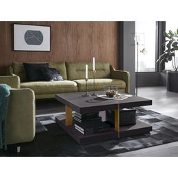 Couchtisch OTTO HOME "Verrazzano", bunt (braun, messingfarben), B:90cm H:38cm, Tische, Couchtisch