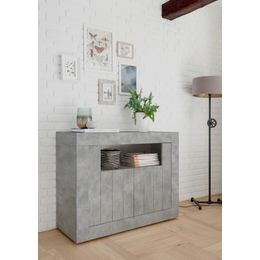 Sideboard Home Affaire "Urbino", grau (beton), Sideboards, Sideboard, Breite 110 cm