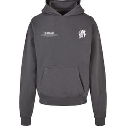 Kapuzensweatshirt Merchcode "Merchcode Hope Wings Hoody", Herren, Gr. L, magnet, 100% Baumwolle, bedruckt, Sweatshirts