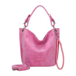 Schultertasche Fritzi aus Preussen "Fritzi31N", Damen, Gr. B/H/T: 13cm x 28cm x 26cm, rosa (pink), Polyurethan (PU), unifarben, Taschen Schultertasche, aus veganen Materialien