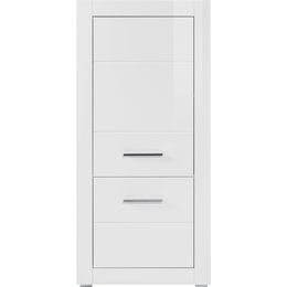 Mehrzweckschrank Home Affaire "BIANCO", wei&szlig; (wei&szlig; matt, wei&szlig; mdf hochglanz), B:66cm H:142cm T:35cm, FSC-zertifizierter Holzwerkstoff, Schr&auml;nke, Mehrzweckschrank, H&ouml;he 142 cm
