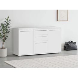Kommode OTTO HOME "Piano", wei&szlig; (wei&szlig; hochglanz), B:180cm H:84,6cm T:45,2cm, Spanplatte, Sideboards, Kommode, UV lackiert, Soft-Close Funktion