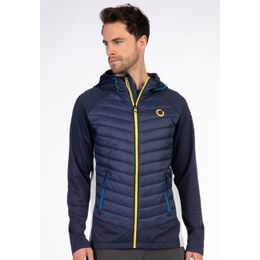 Steppjacke LPO "GILMOUR M MEN", Herren, Gr. L (52), blau (dunkelblau), 100% Polyester, bequem, gerader Abschluss mit Gummizug, Jacken Steppjacke, Steppjacke mit schlichtem Design und verstellbarer Kapuze