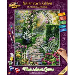 Malen nach Zahlen Schipper "Meisterklasse Premium - Mein sch&ouml;ner Garten", bunt, Malvorlagen, KinderB:40cm H:50cm, Made in Germany, B:40cm H:50cm