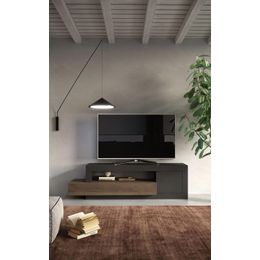 Lowboard Home Affaire "Freedom", braun (lava, mercure nb holzstruktur), B:159cm H:49cm T:42cm, Sideboards, Lowboard, Breite 159 cm mit 1 T&uuml;r und 1 Schubkasten