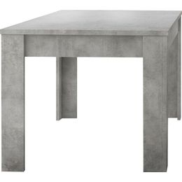 Esstisch Home Affaire "Dama 180 x 90 cm, K&uuml;chentisch, Esszimmertisch", grau (beton, optik, beton, optik, beton, optik), B:180cm H:79cm T:90cm, Tische, Esstisch, rechteckig, Tischplattenst&auml;rke 22 mm, verschiedene Farben