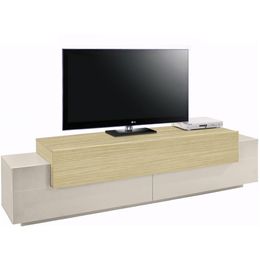 Lowboard Home Affaire "Coro,Lowboard,TV-Kommode,TV-M&ouml;bel,TV-Bank", eiche chopin, kaschmir, B:200cm H:51,6cm T:45cm, Sideboards, Lowboard, mit 3 Klappen davon 2 mit Push-to-Open Funktion Breite 200 cm