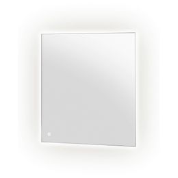 LED-Lichtspiegel Home Affaire "Spiegel 60x65", silber (silberfarben), B:60cm H:65cm T:3cm, Holzwerkstoff, Spiegel