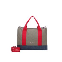 Henkeltasche Fritzi aus Preussen "Canvas Tote Bag", Damen, Gr. B/H/T: 14cm x 29,5cm x 40cm, gr&uuml;n (khaki, mehrfarbig), Baumwolle, unifarben, Taschen, mit verstell- und abnehmbarem Schulter-Riemen