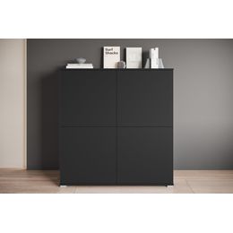 PC-Schrank OTTO HOME "Kenia, Sekret&auml;r, Home Office", graphite schwarz matt, B:120cm H:125cm T:39,5cm, Sekret&auml;re, Mit Push-to-open, Tastaturauszug und praktischem Stauraum