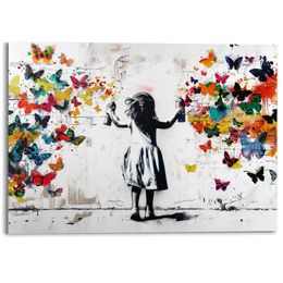 Deco-Panel Reinders "Graffiti-Blumen", bunt (farbe bild(er): mehrfarbig), B:140cm H:100cm T:2cm, Bilder, Teenager Zimmer - Mehrfarbig - MDF - Street Art - 140x100 cm