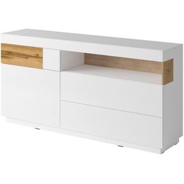 Sideboard OTTO HOME "SILKE", wei&szlig; (wei&szlig; hochglanz, votaneichefarben), B:169cm H:84,5cm, Sideboards, Sideboard, Breite 169 cm