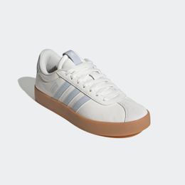 Sneaker adidas Sportswear "VL COURT 3.0", Damen, Gr. 37, core wei&szlig;, halo blau, gum 3, Leder, Synthetik, Schuhe Sneaker, inspiriert vom Design des adidas samba, Topseller