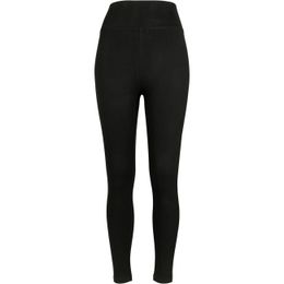 Leggings Urban Classics "Urban Classics Damen Ladies High Waist Jersey Leggings", Damen, Gr. S, US-Gr&ouml;&szlig;en, schwarz, 95% Baumwolle, 5% Elasthan, unifarben, skinny fit, Hosen Leggings