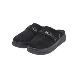 Sandale Karl Kani "Karl Kani Samo Slipper", Damen, Gr. 36.5, schwarz, Leder, unifarben, Schuhe Sandale
