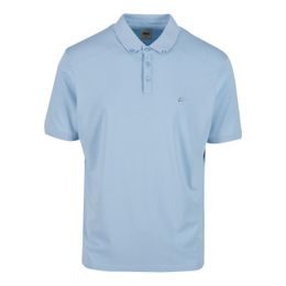 Poloshirt 883POLICE "883 Police NEPTUNES POLOS", Herren, Gr. L, sky, 50% Baumwolle, 45% Modal, 5% Elasthan, bedruckt, normal, amerikanischer Ausschnitt, Shirts
