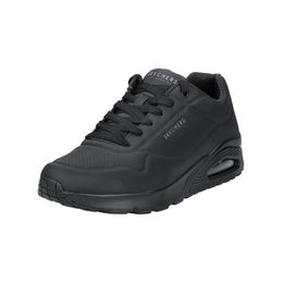 Sneaker Skechers "Skechers Sneaker Lederimitat", Herren, Gr. 47,5, schwarz, Lederimitat, Schuhe Sneaker