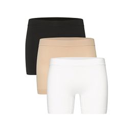 Panty Jockey "Skimmies", Damen, Gr. XL, 3 Stk., beige, schwarz, wei&szlig;, Single Jersey, Obermaterial: 85% Polyamid, 12% Elasthan, 3% Baumwolle, unifarben, eng, Unterhosen Panty, (3er Pack), Nahtlos, k&uuml;rzere Passform