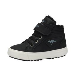 Sneaker Kangaroos "Kavu III", M&auml;dchen, Gr. 25, schwarz (jet schwarz, steel grau), Synthetik, Schuhe Sneaker, Warmfutter, Rei&szlig;verschluss,Winterschuhe, Schn&uuml;rboots, Sneakerboots