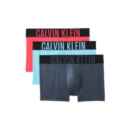 Trunk "TRUNK 3PK", Herren, Gr. XXL (56), 3 Stk., ombre blau, chilly blau, punch pink, Jersey, Obermaterial: 88% Polyester, 12% Elasthan, Calvin Klein Underwear, k&ouml;rpernah, Unterhosen, mit Logo-Stretchbund