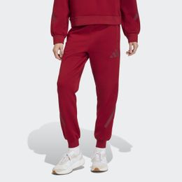 Sporthose adidas Sportswear "W Z.N.E. PT", Damen, Gr. S, N-Gr, active maroon, Obermaterial: 57% Polyester, 43% Baumwolle, Hosen Sporthose