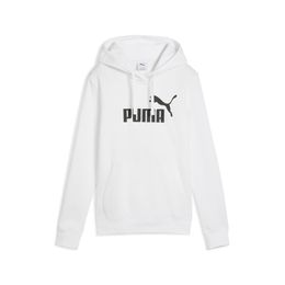 Hoodie Puma "ESS No. 1 Logo Hoodie Damen", Damen, Gr. S, wei&szlig;, Obermaterial: 66% Baumwolle, 34% Polyester; Kapuzenfutter: 100% Baumwolle; Rippe: 3% Elasthan, 97% Baumwolle, normal, Sweatshirts Hoodie