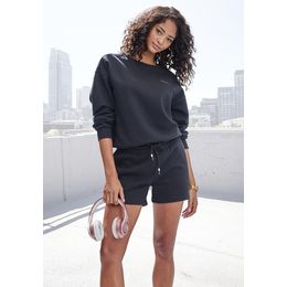 Buffalo Sweatshorts 'BuffaloTiger' schwarz Gr. 36/38 f&uuml;r Damen. Mit Logostickerei. Bequem. Nachhaltig.