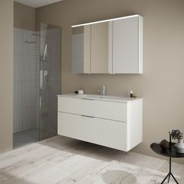 Burgbad Eqio Schrank mit Slim Keramik-Waschtisch, mit Spiegelschrank, SHCP122RF2009C0001G0146,