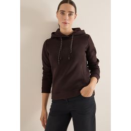 Hoodie Cecil, Damen, Gr. M (40), tartufo braun, Sweatware, Obermaterial: 60% Baumwolle, 40% Polyester. Futter: 50% Baumwolle, 50% Polyester, unifarben, regular fit normal, ohne Ausschnitt, Rippb&uuml;ndchen, Sweatshirts Hoodie, mit Kapuze