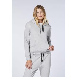 Kapuzensweatshirt Chiemsee, Damen, Gr. L (40), grau (neutral gray melange), 90% Baumwolle, 10% Viskose, ohne Ausschnitt, Sweatshirts