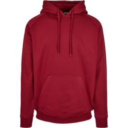 Sweatshirt Urban Classics "Urban Classics Herren Blank Hoody", Herren, Gr. L, burgundy, 65% Baumwolle, 35% Polyester, unifarben, Sweatshirts Sweatshirt