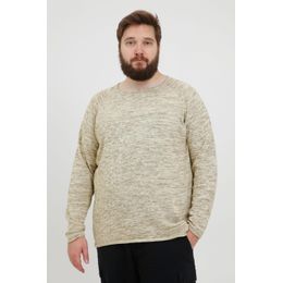 Strickpullover Blend "BHDan Big & Tall", Herren, Gr. 4XL, bone wei&szlig;, Feinstrick, 50% Baumwolle, 50% Polyacryl, unifarben, regular fit normal, Rundhals, eingesetzt, Pullover Strickpullover, Strickpullover mit aufgerollten S&auml;umen in gro&szlig;en Gr&ouml;&szlig;en