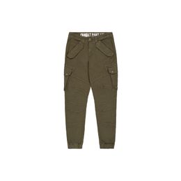 Cargohose Alpha Industries "Combat Pant", Damen, Gr. 31, Normalgr&ouml;&szlig;en, gr&uuml;n (schwarz olive), Obermaterial: 98% Baumwolle, 2% Elastan; Futter: 100% Baumwolle, Hosen Cargohose