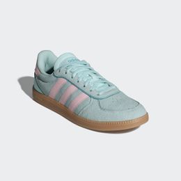 Sneaker adidas Sportswear "BREAKNET SLEEK", Damen, Gr. 38, rosa (halo mint, clear pink, mint ton), Leder, Synthetik, Schuhe Sneaker