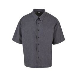Langarmhemd Urban Classics "Urban Classics Herren Lightweight Denim Shirt", Herren, Gr. L, US-Gr&ouml;&szlig;en, midgrau, 100% Baumwolle, unifarben, ohne Ausschnitt, Hemden