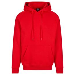 Sweatshirt Urban Classics "Urban Classics Herren Blank Hoody", Herren, Gr. L, rot, 65% Baumwolle, 35% Polyester, unifarben, Sweatshirts Sweatshirt