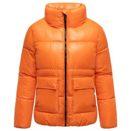 Kurzjacke Navahoo "Eispracht 14", Damen, Gr. S (36), orange, Obermaterial: 100% Polyester; Innenfutter: 100% Polyester; Wattierung: 100% Polyester; &Auml;rmelfutter: 100% Polyester, gerade h&uuml;ftbedeckend, hoch geschlossener Ausschnitt, &Auml;rmel ohne &Auml;rmelschlitz elastischer Bund mit Gummizug,mit innenliegendem Gummizug, Jacken Kurzjacke, Kurze gesteppte Damen Winterjacke